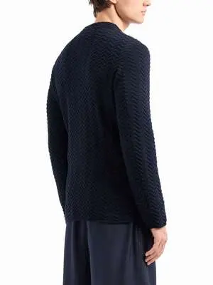 Giorgio Armani Zigzag-embroidered Cardigan