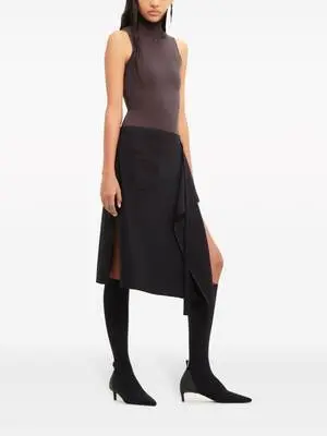 COURREGES Tailored Folded Midi Skirt