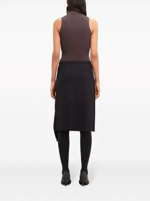 COURREGES Tailored Folded Midi Skirt