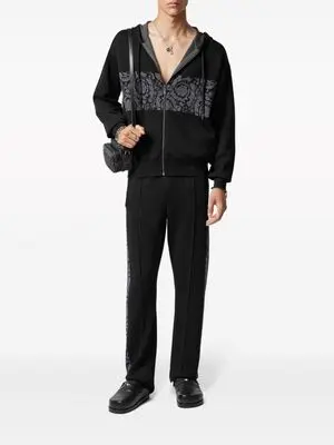 Versace Barocco-jacquard Zip-up Hoodie