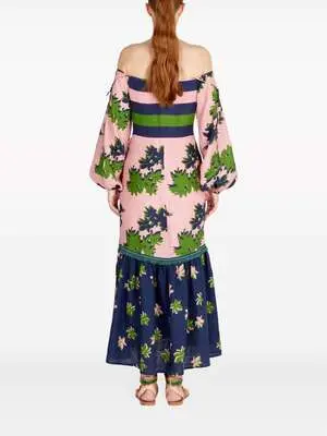 Silvia Tcherassi Oristano Off-shoulder Dress