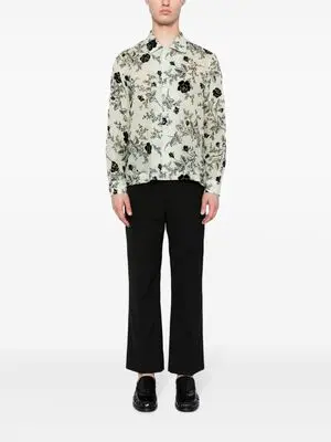 BODE Sweetunia-print Flocked Shirt