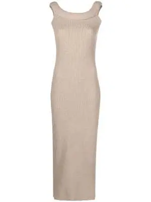 TOTEME Roll Off-shoulder Knitted Dress