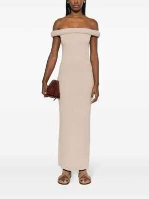 TOTEME Roll Off-shoulder Knitted Dress
