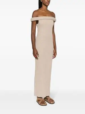 TOTEME Roll Off-shoulder Knitted Dress