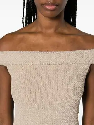 TOTEME Roll Off-shoulder Knitted Dress