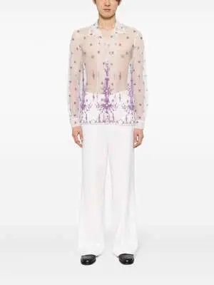 BODE Embroidered Long-sleeve Shirt