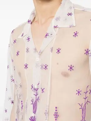 BODE Embroidered Long-sleeve Shirt