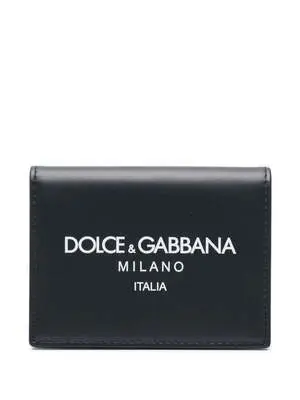 Dolce & Gabbana Logo-print Leather Wallet - Blue