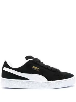 PUMA Stamped-logo Suede Platform Sneakers - Black