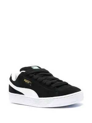 PUMA Stamped-logo Suede Platform Sneakers - Black