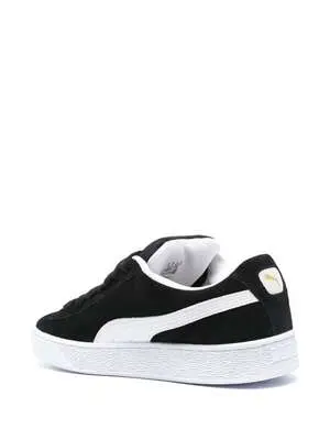 PUMA Stamped-logo Suede Platform Sneakers - Black