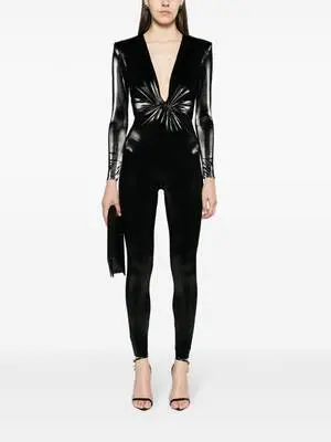 NISSA V-neck High-shine Jumpsuit