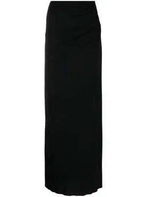 Magda Butrym Plunge-detail Maxi Skirt - Black