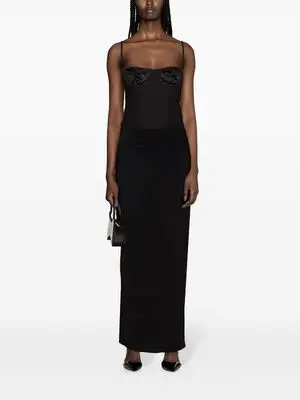Magda Butrym Plunge-detail Maxi Skirt - Black