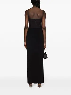 Magda Butrym Plunge-detail Maxi Skirt - Black