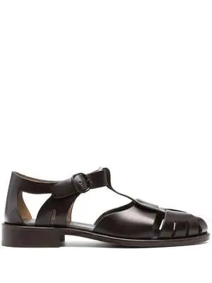 Hereu Pesca Leather Sandals - Brown