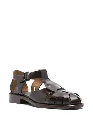 Hereu Pesca Leather Sandals - Brown