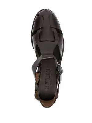 Hereu Pesca Leather Sandals - Brown