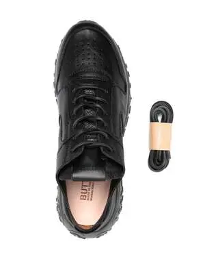 BUTTERO® Vinci Leather Sneakers - Black