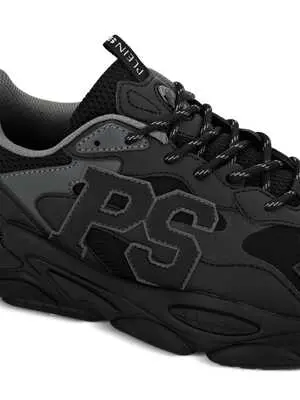 PLEIN SPORT Lo-top Logo-patch Sneakers - Black