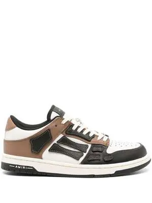 Amiri Skel Leather Sneakers - Black