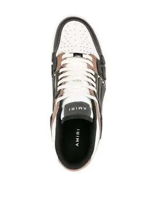 Amiri Skel Leather Sneakers - Black