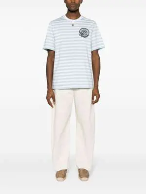 Versace Nautical Stripe Cotton T-shirt - Blue