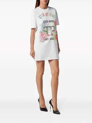 Philipp Plein Logo-embellished T-shirt Dress