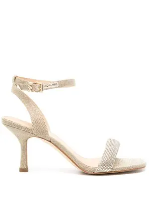Michael Kors Carrie 75mm Rhinestoned Leather Sandals