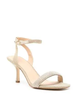 Michael Kors Carrie 75mm Rhinestoned Leather Sandals