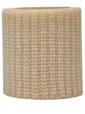 Brunello Cucinelli Small Knit-effect Wax Lantern - Neutrals