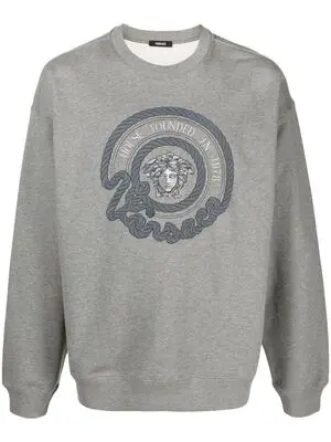 Versace Medusa-embroidered Cotton Sweatshirt