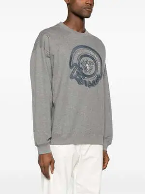 Versace Medusa-embroidered Cotton Sweatshirt