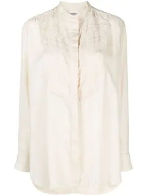MARANT ETOILE Britten Embroidered Shirt - Neutrals