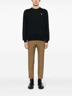 Paul Smith Zebra Appliqué Crew Neck Sweater - Blue