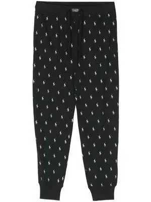 Polo Ralph Lauren Polo Pony Print Cotton Joggers - Black