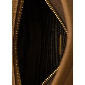 Prada Grain Leather Top Handle Bag - Caramel