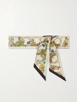 Gucci Printed Silk-twill Scarf - Ivory