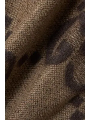 Gucci Reversible Fringed Jacquard-knit Cashmere Wrap