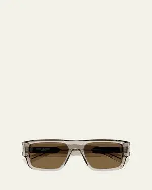 Saint Laurent Saint Laurent SL 659 Rectangle Sunglasses Beige
