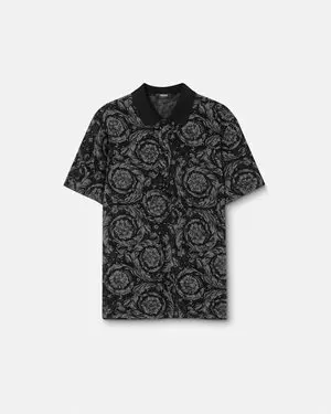 Versace Jacquard Cotton Piqué Polo