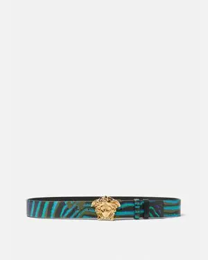 Versace Tiger La Medusa Leather Belt - Multicolor