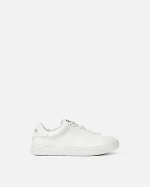 Versace Greca Pattern Low-top Sneakers - White