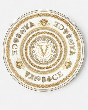 Versace Virtus Gala White Charger Plate 33 Cm - Print