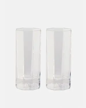 Versace Medusa Lumière Set 2 Longdrink Glasses - Transparent