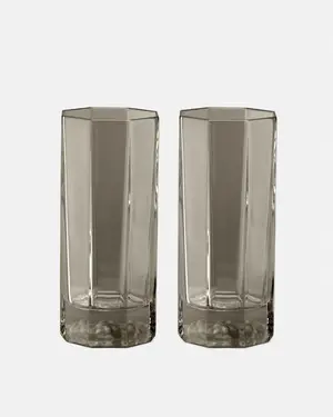 Versace Medusa Lumière Set 2 Longdrink Glasses - Transparent