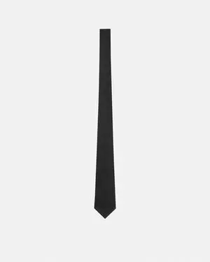 Versace Barocco Jacquard Silk Neck Tie - Black
