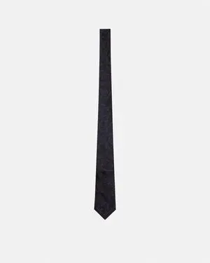 Versace Barocco Jacquard Silk Neck Tie - Blue