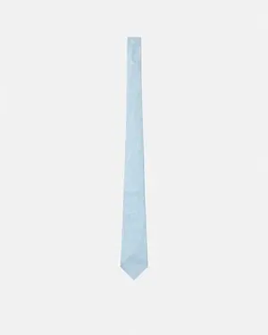 Versace Versace Barocco Jacquard Silk Neck Tie Light Blue